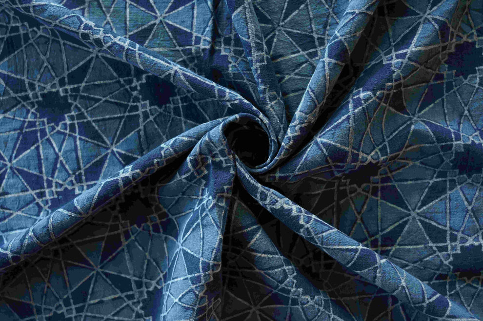 Indigo Hand Block Print - Neo Pattern – Moralfibre Fabrics